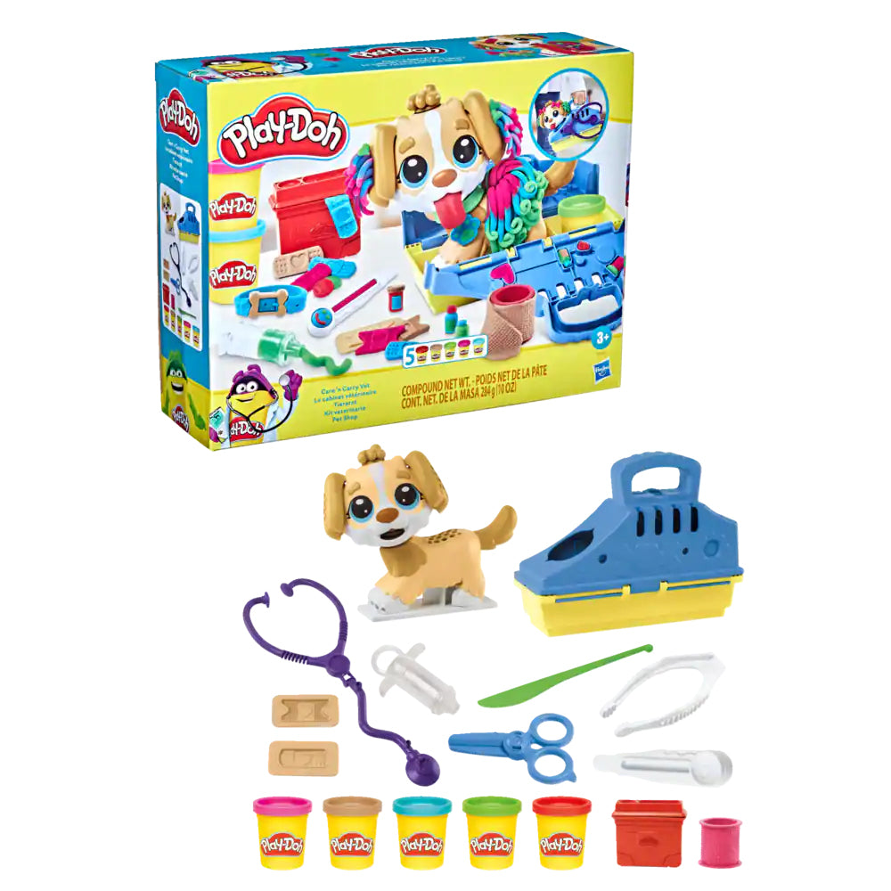 Play-Doh Care 'n Carry Vet Playset– Brighten Up Toys & Games